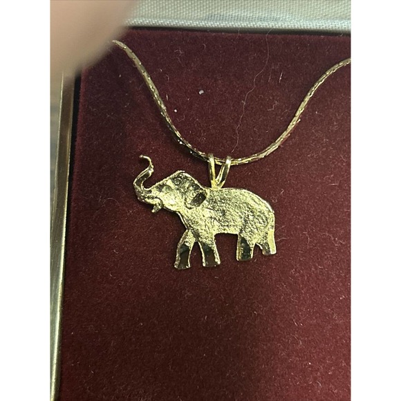 Unbranded | Jewelry | Vintage Gold Tone Elephant Trunk Up On 7 Inch ...